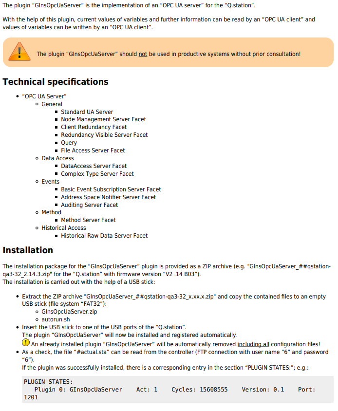 Plugin: OPC UA Server (GInsOpcUaServer)
