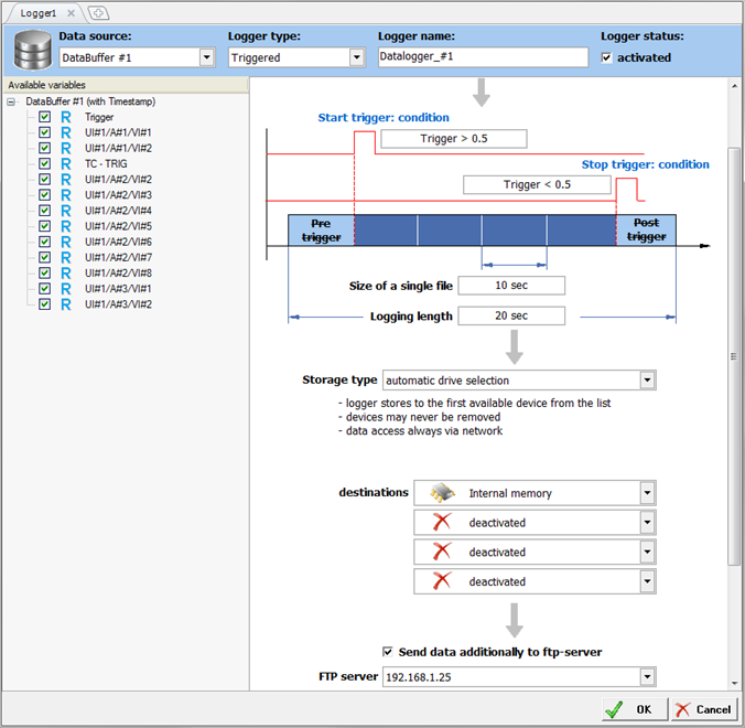 How to send data logger files from a controller to an FTP server