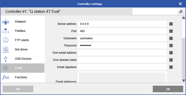 Sending Data Logger Files from a Q.station Controller via Email
