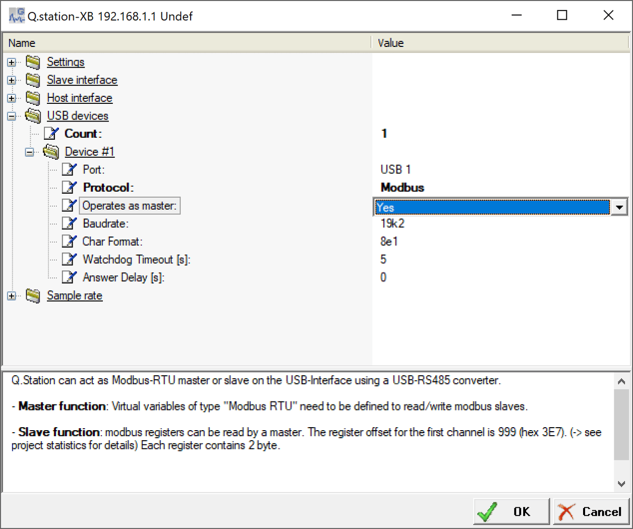 How to setup Modbus TCP or RTU communication