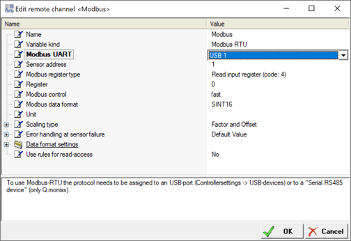 How to setup Modbus TCP or RTU communication