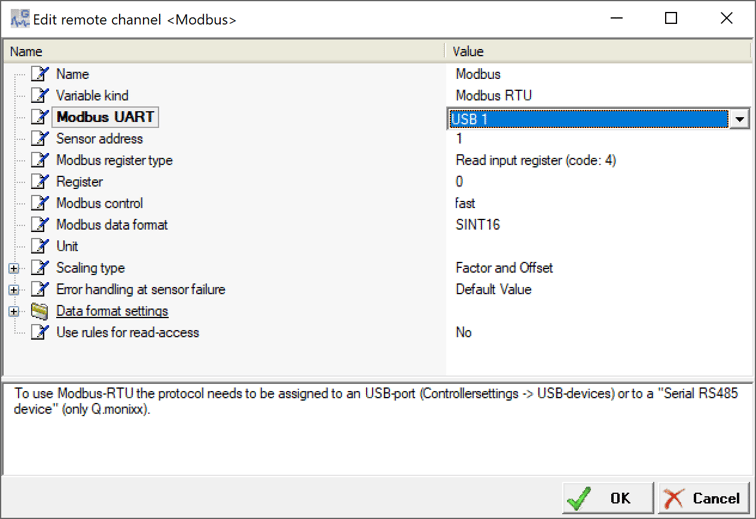 How to setup Modbus TCP or RTU communication