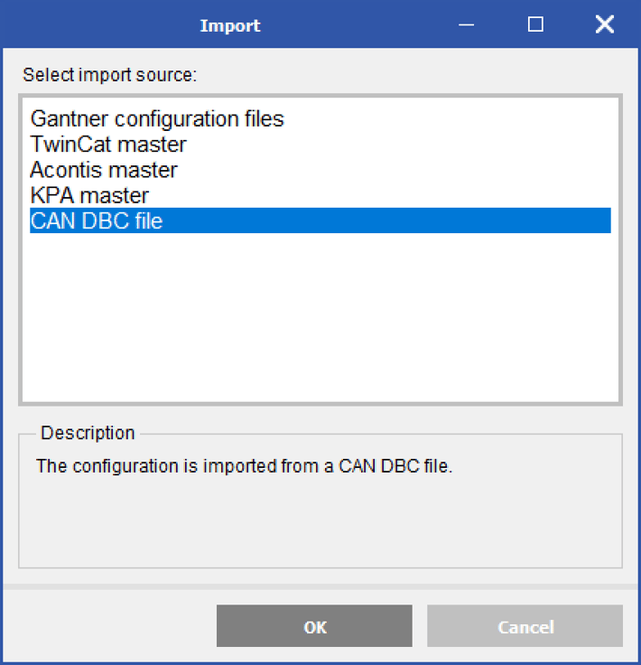 Using A Dbc File For Importing And Exporting Can Configuration Data