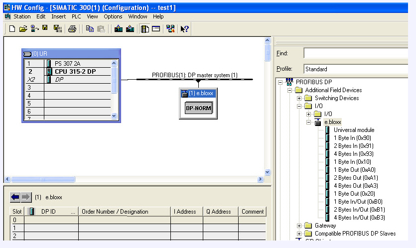 Establishing Communication with a SIMATIC STEP 7 PLC via Profibus DP