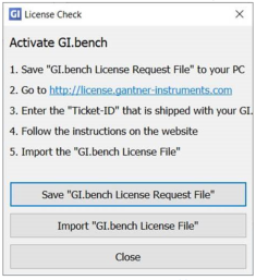 How to activate your GI.bench software license